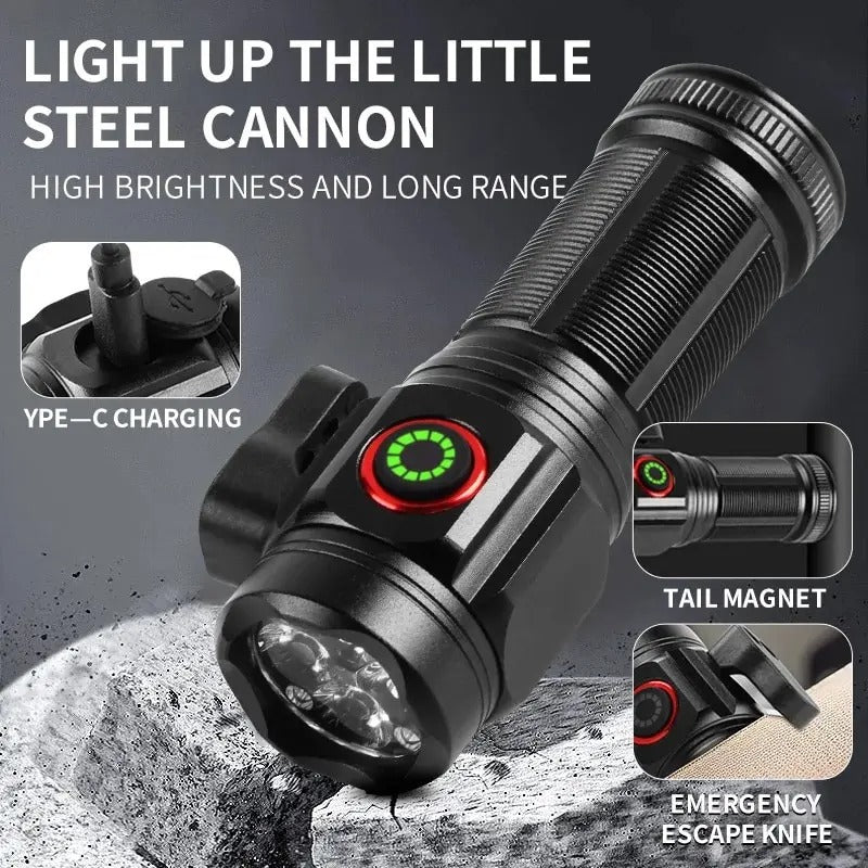 Super Powerful 4 LEDs Mini Flashlight – Chaser.pk
