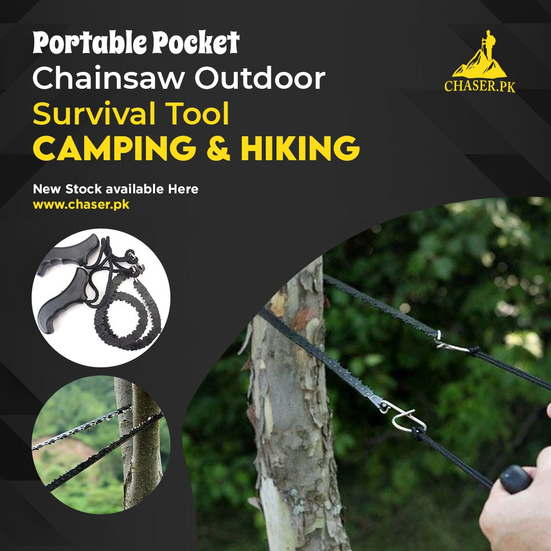 Portable Pocket Chainsaw Outdoor Survival Tool Camping & Hiking – Chaser.pk