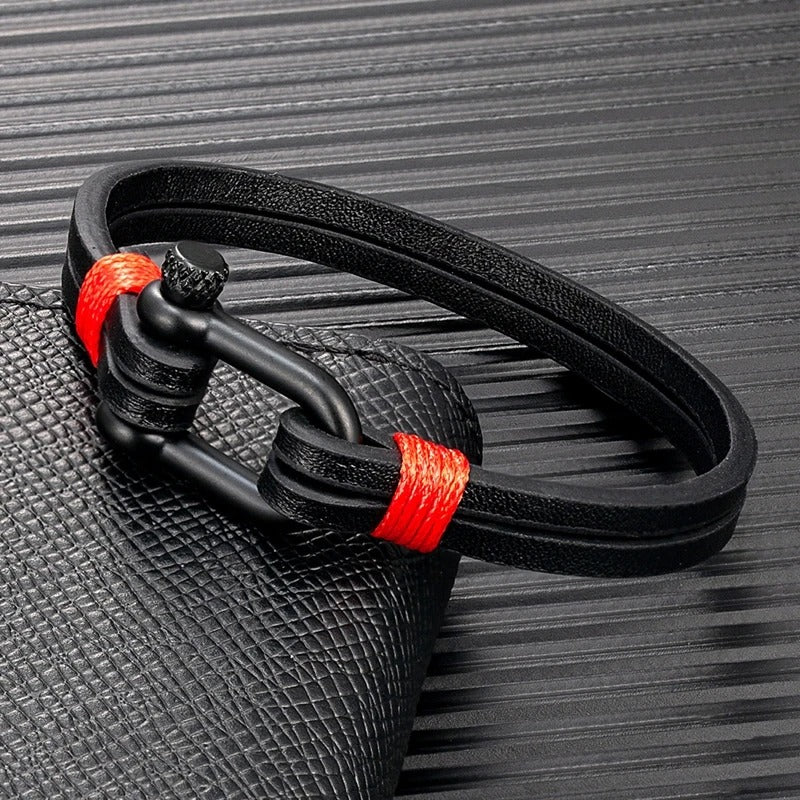 NEW U-shape Double Layer Genuine Leather Bracelet – Chaser.pk