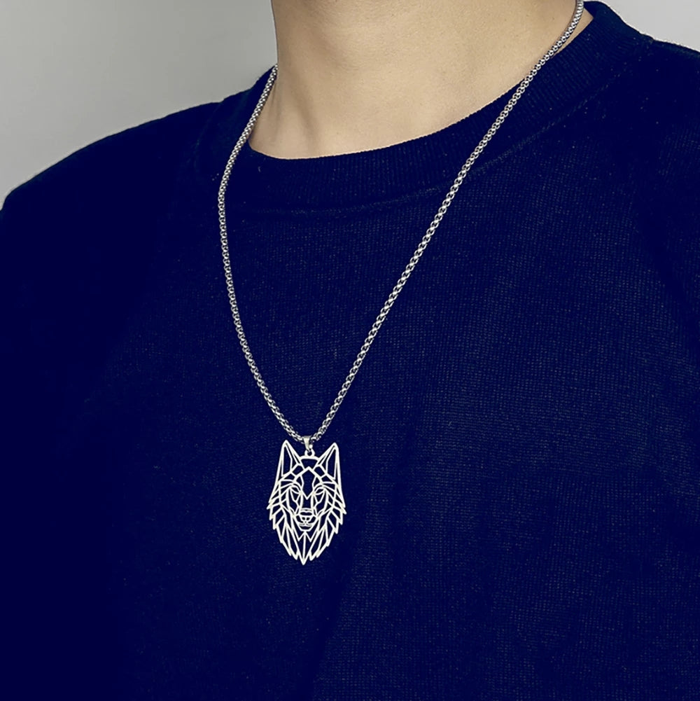 Trendy Wolf Pendant Necklace – Chaser.pk